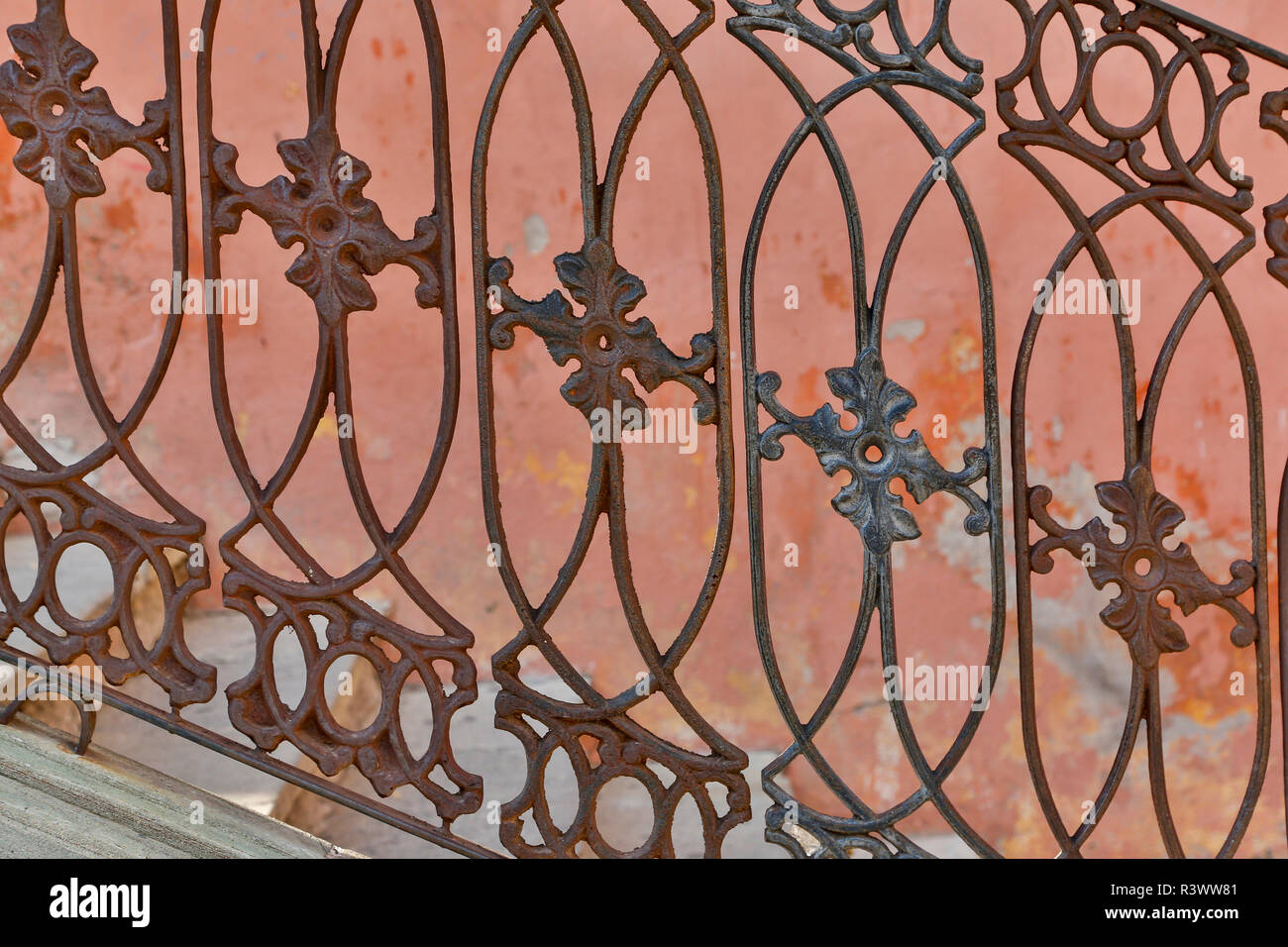 Guanajuato in Central Mexico. Buildings with fancy ironwork Stock Photo ...