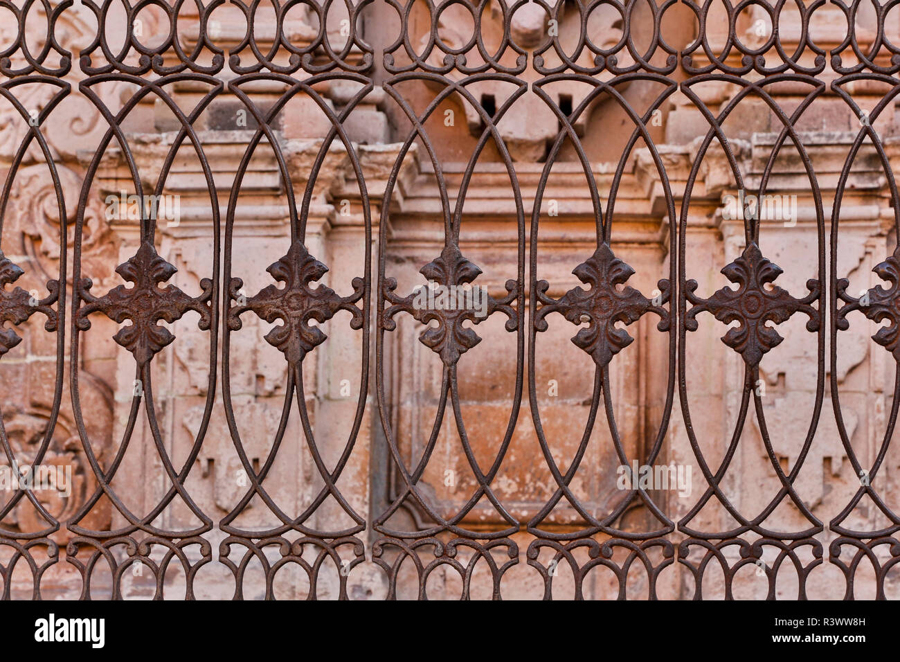 Guanajuato in Central Mexico. Buildings with fancy ironwork Stock Photo ...