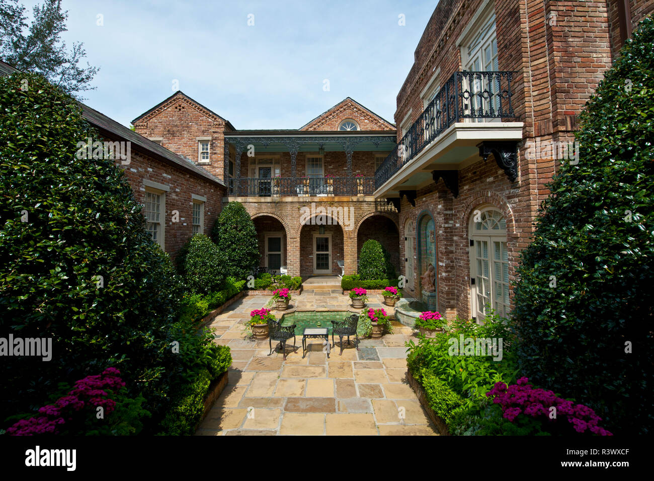USA, Alabama, Mobile, Bellingrath Gardens and Home, South Patio Stock ...
