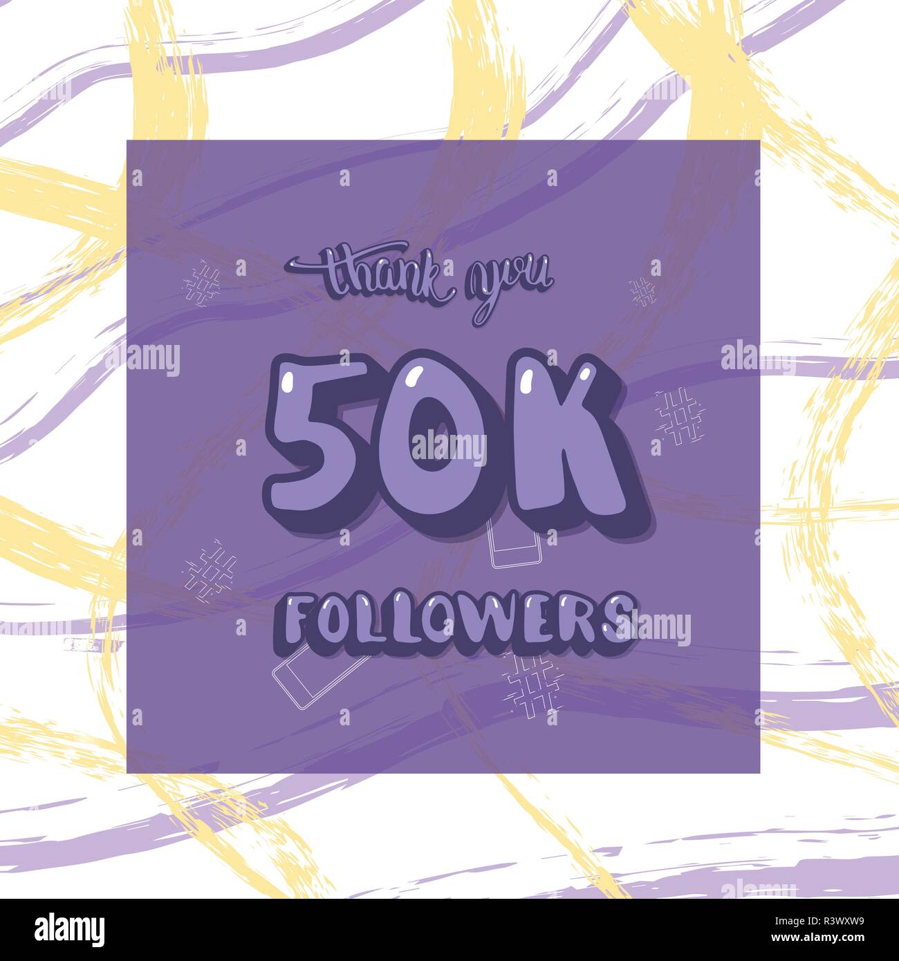 50k followers vector vectors hi-res stock photography and images - Alamy
