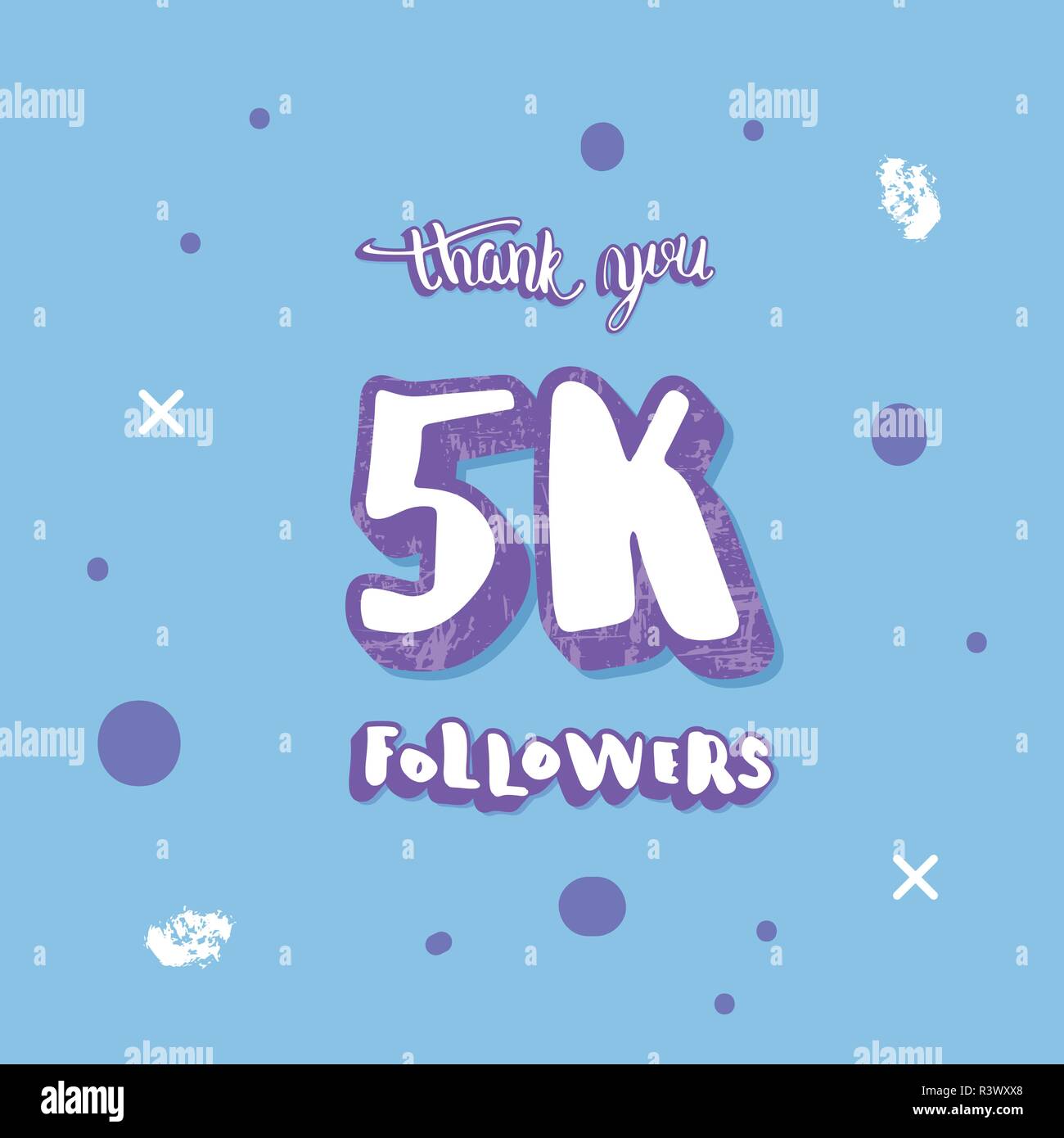 5k followers thank you social media template. Banner for internet ...