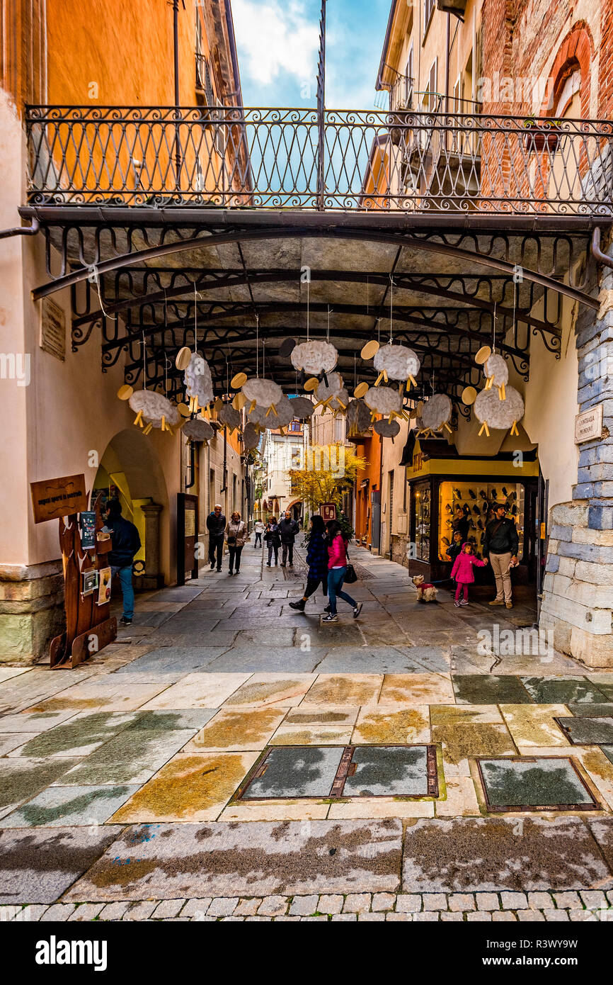 Italy Piedmont Cuneo Old City -Via Roma Stock Photo - Alamy