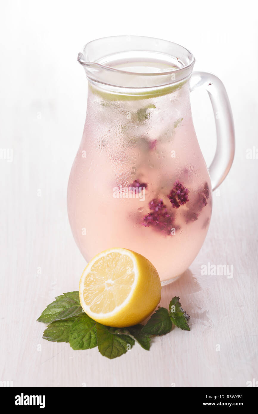 Marjoram infused water Stock Photo - Alamy