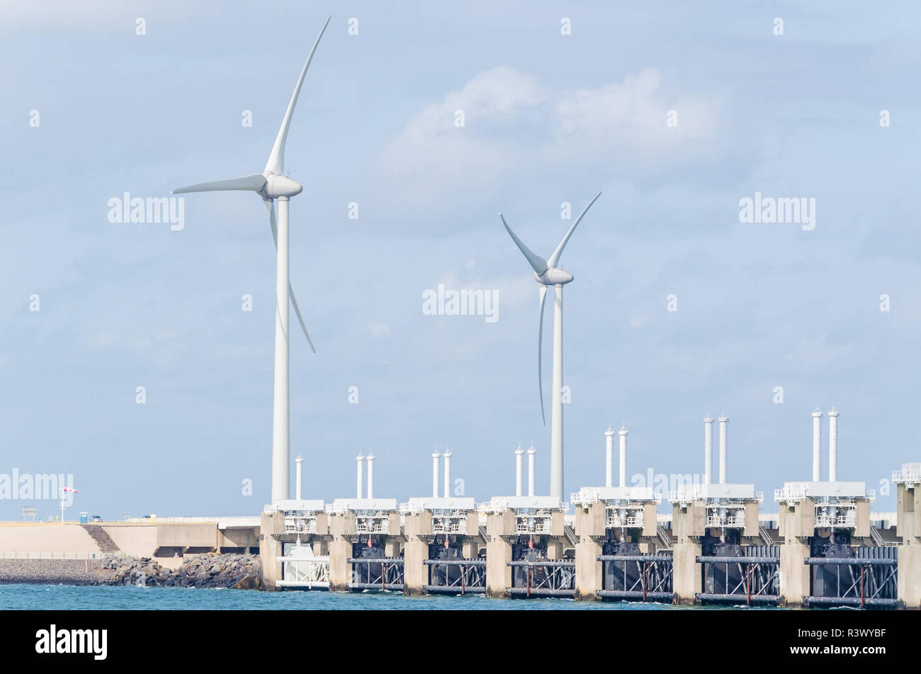 wind power station in the sea Stock Photo - Alamy