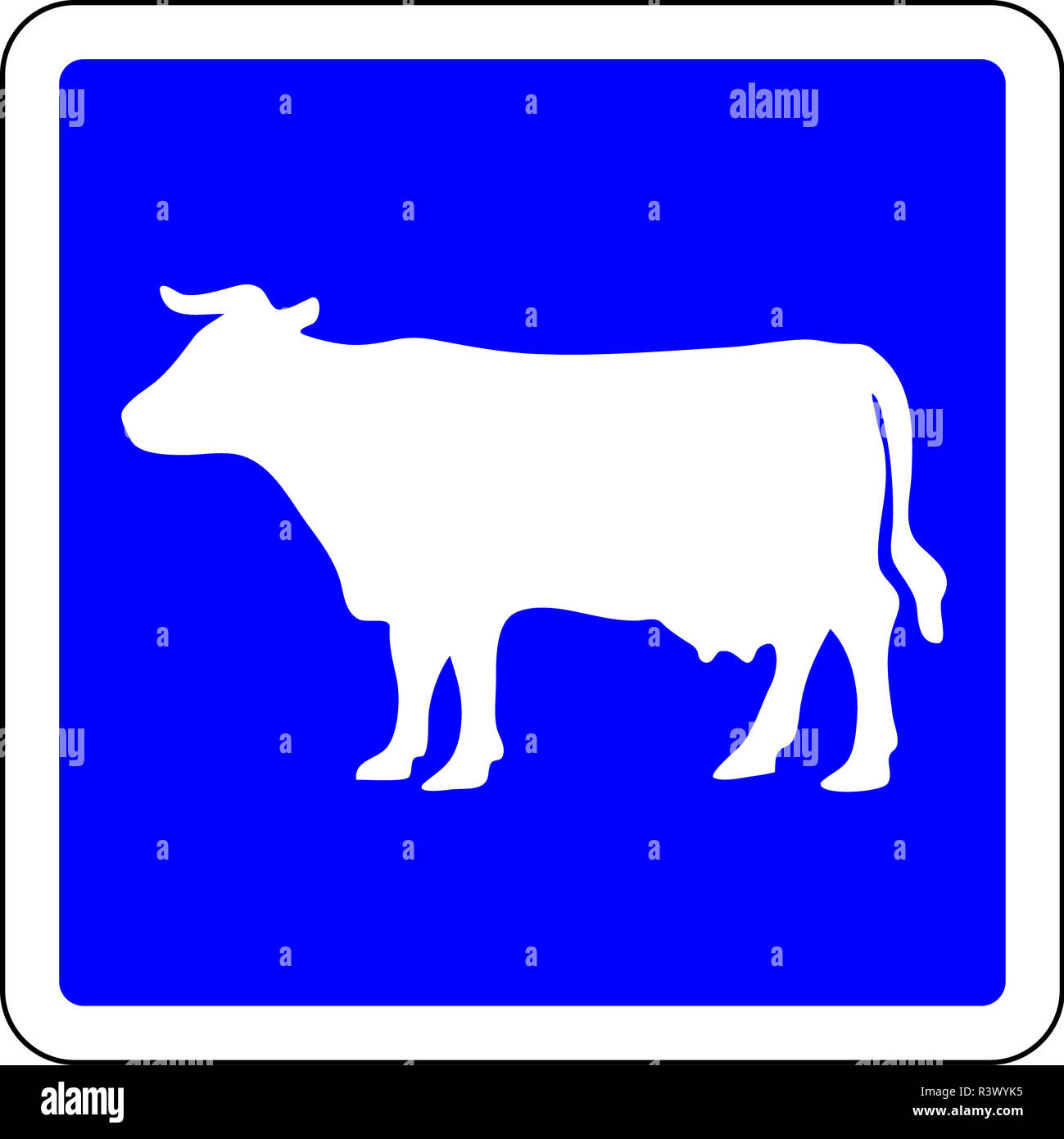 Meat allowed blue sign Stock Photo - Alamy