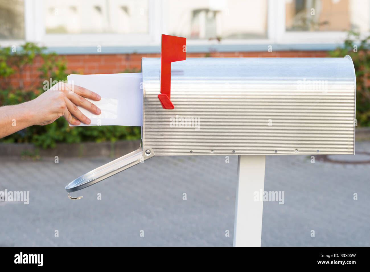 Person Removing Letters From Mailbox Stock Photo Alamy Person Removing Letters From Mailbox Stock Photo Alamy