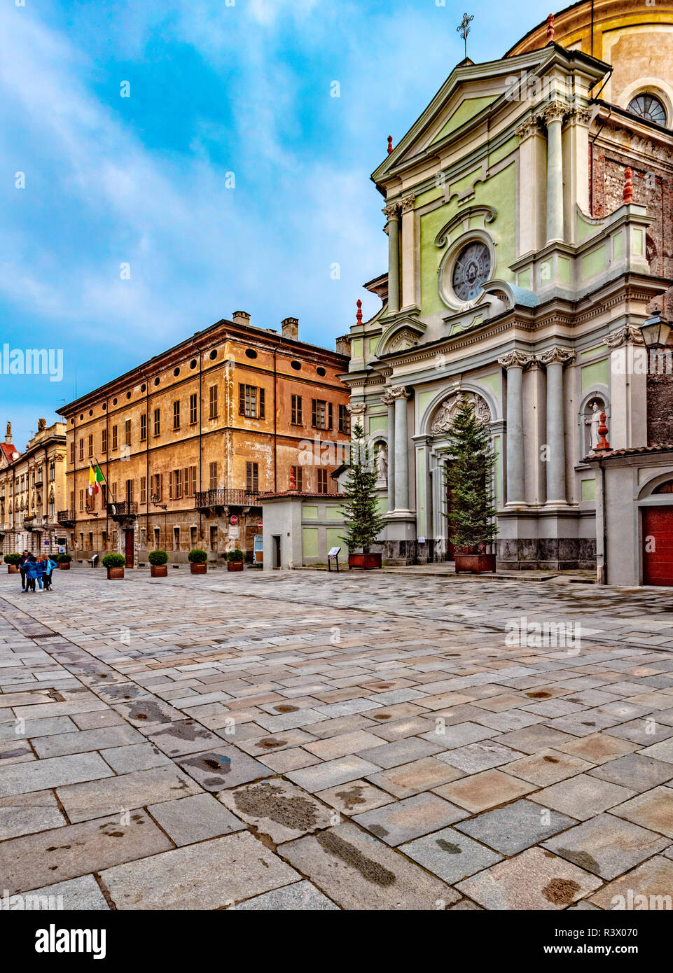 Italy Piedmont Cuneo Via ROma church of Sant'Ambrogio Stock Photo - Alamy