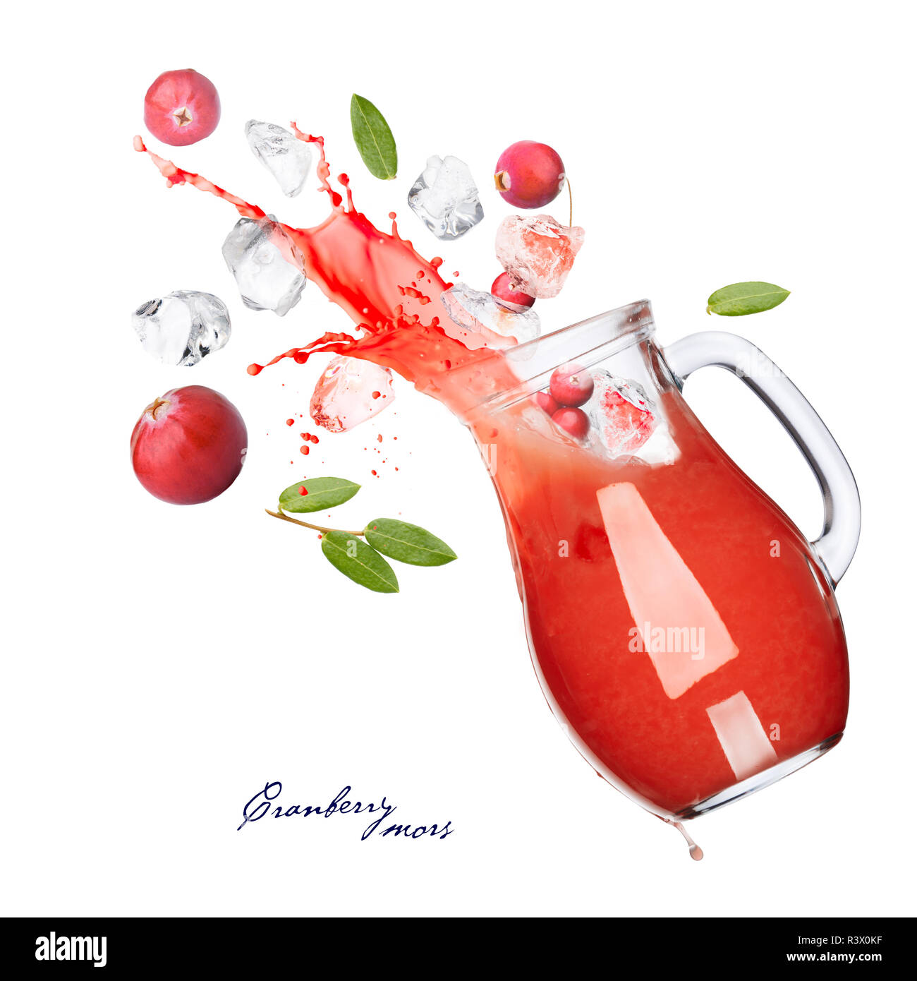 Cranberry juice splash Cut Out Stock Images & Pictures - Alamy