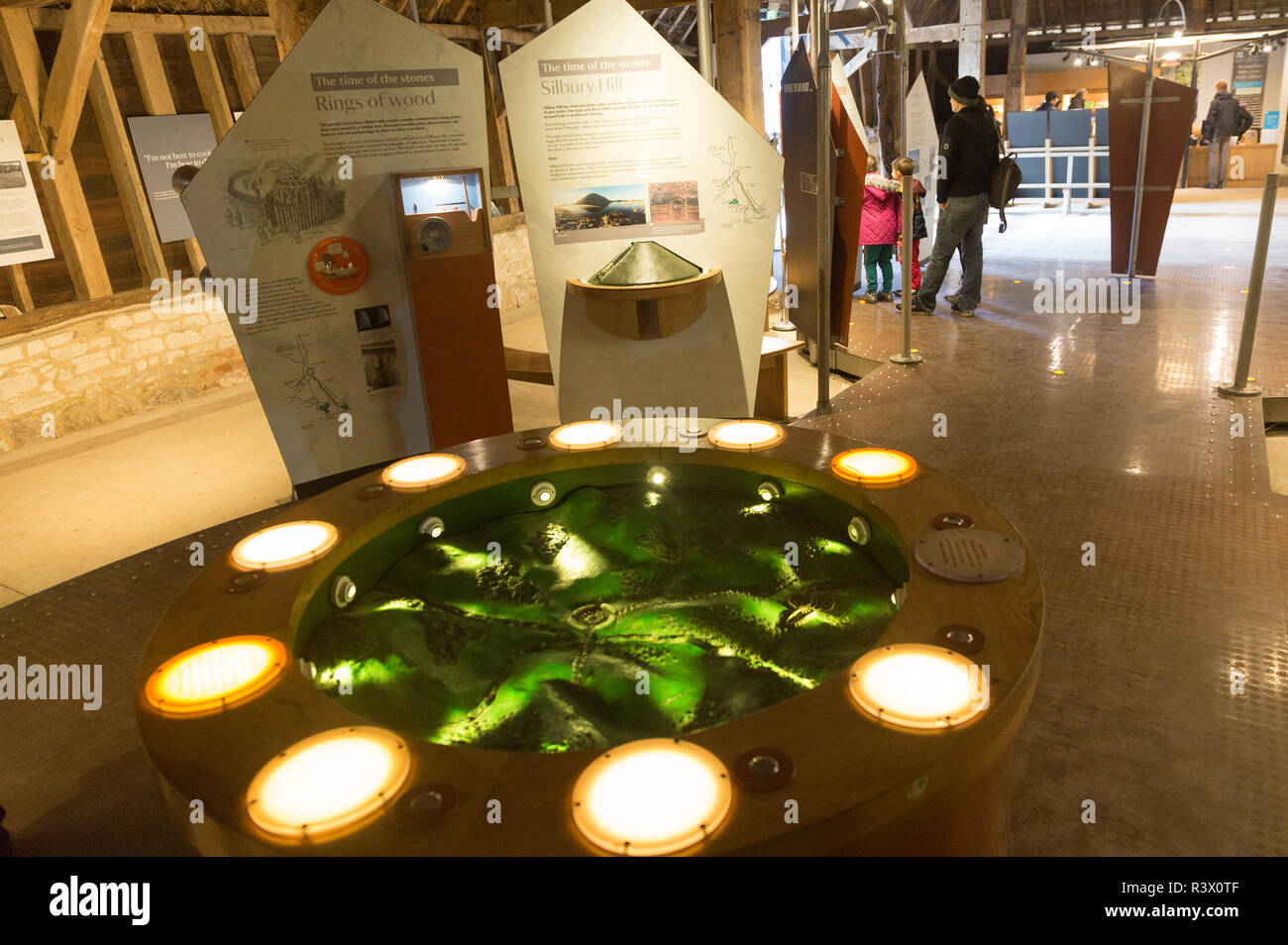 Inside museum barn building at Avebury, Wiltshire, England, UK Stock ...