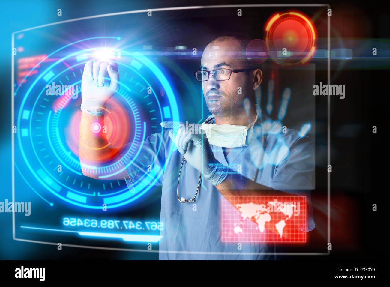 Futuristic medical screens hi-res stock photography and images - Alamy