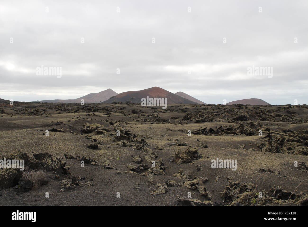 volcanoes on lanzarote Stock Photo - Alamy