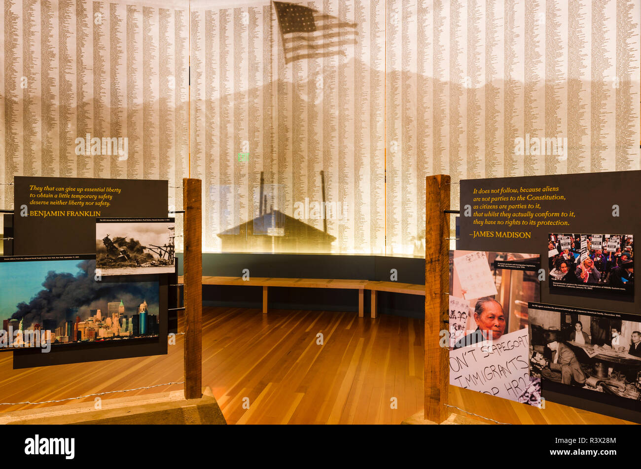 Visitor center display at Manzanar National Historic Site, Lone Pine ...