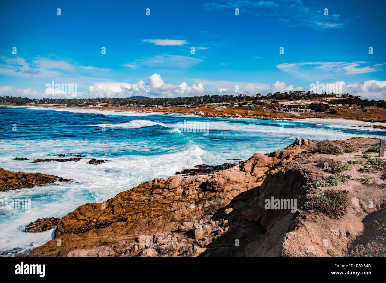 Pacific Ocean at Pebble Beach, California Stock Photo - Alamy