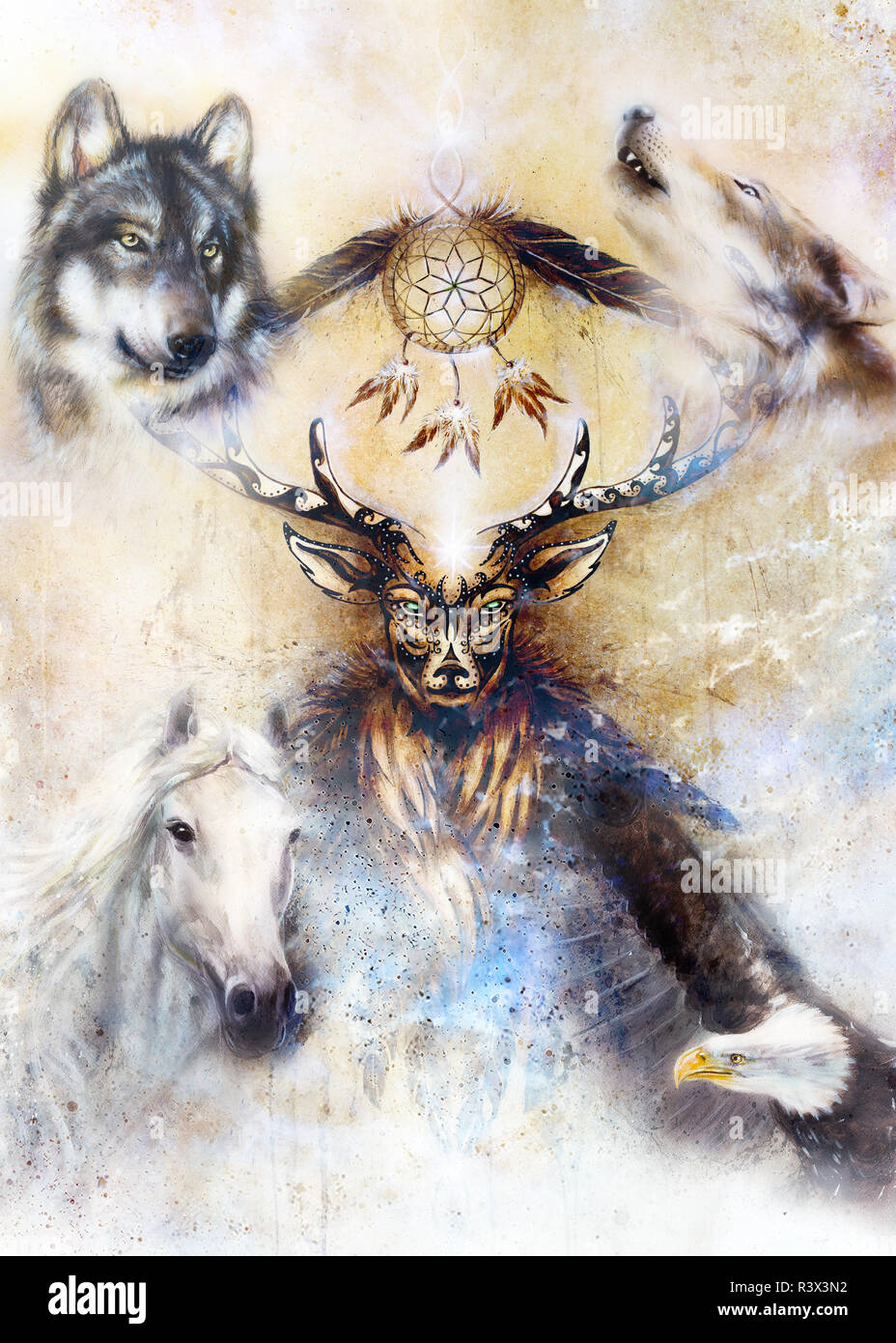 Native American Wolf Spirit Symbol