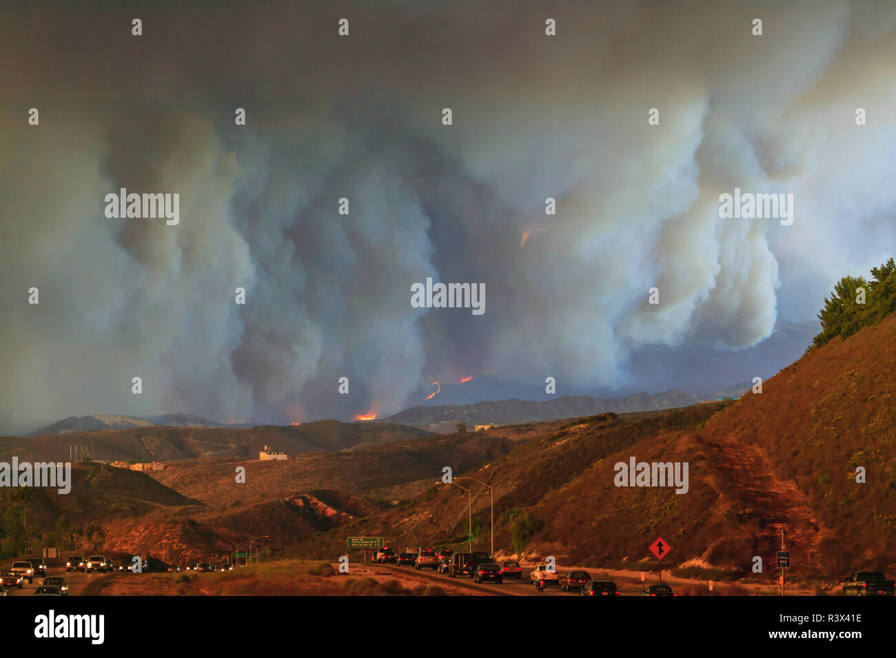 California Wildfire, Val Verde Fire, Ventura County, Southern ...