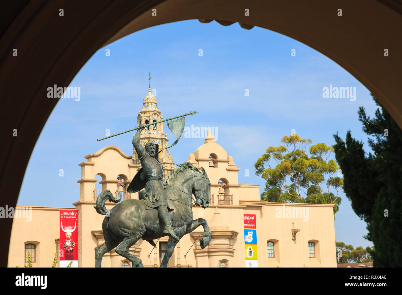 The El Cid sculpture, by artist Anna Hyatt Huntington. Balboa Park, San ...