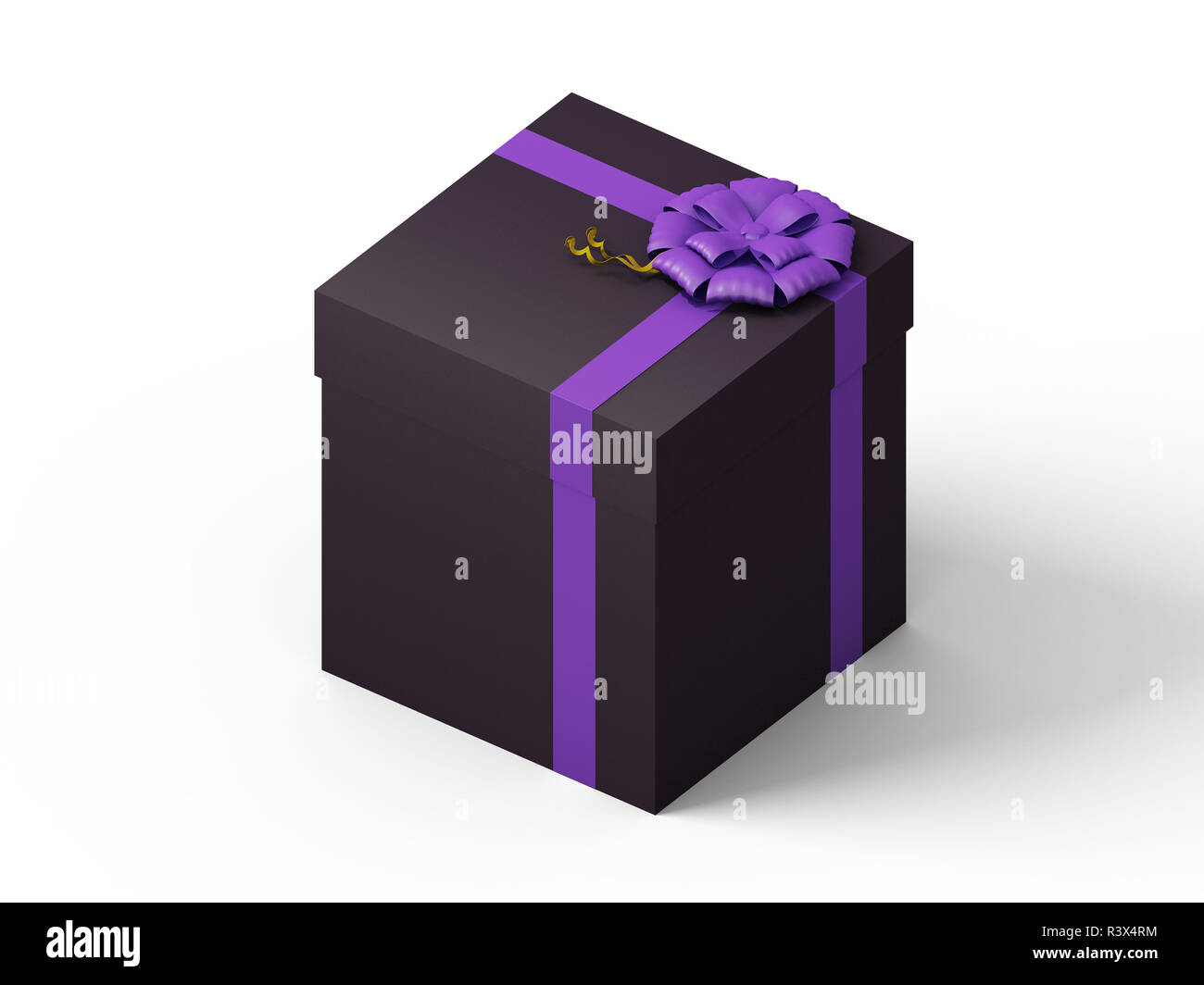 Gift box dark red Cut Out Stock Images & Pictures - Alamy