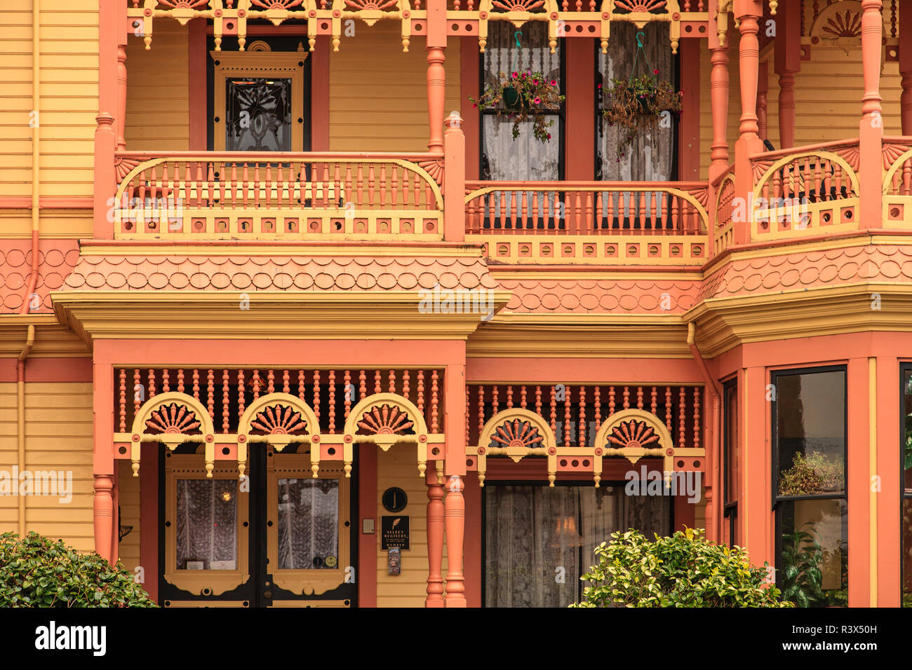 A Victorian 'Gingerbread' style house in Ferndale, Northern California ...