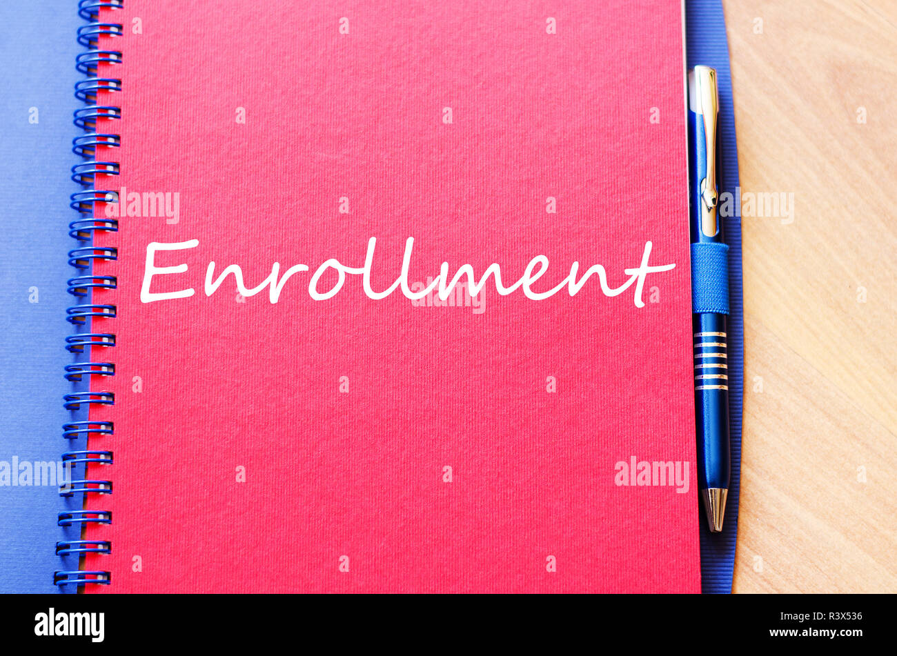 Enrollment text concept Stock Photo - Alamy