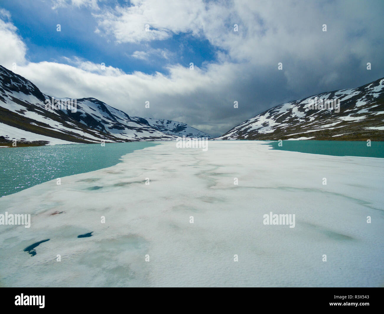 Ice on lake Stock Photo - Alamy