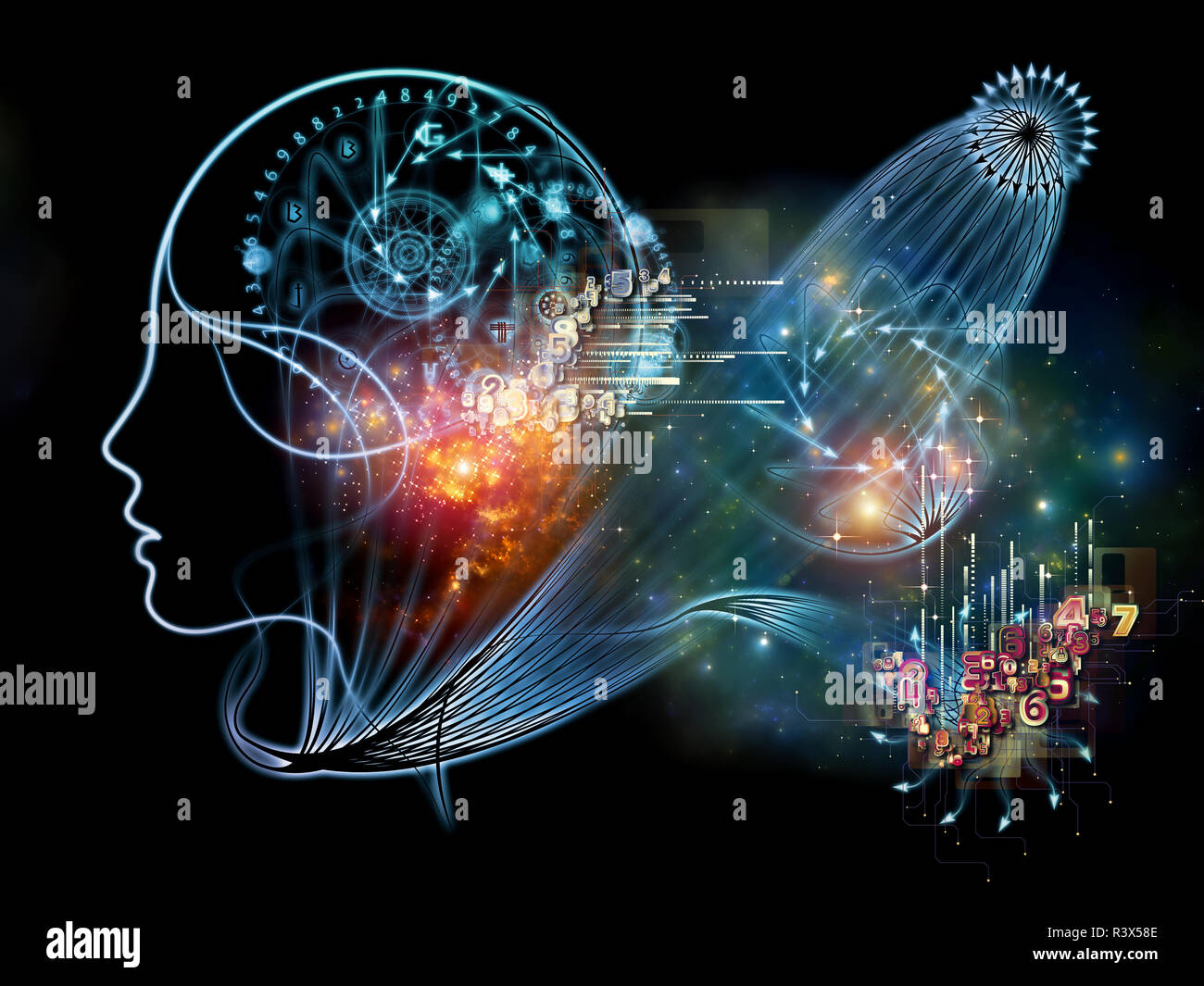 Lights of Mathematics Stock Photo - Alamy