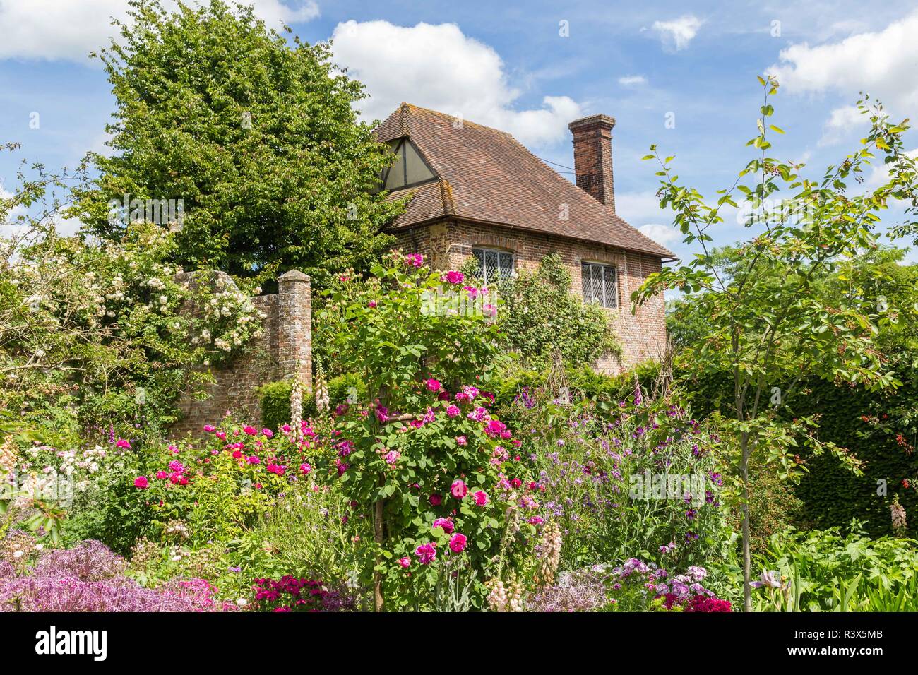 Old British rose garden during spring in Sussex, England Stock Photo ...