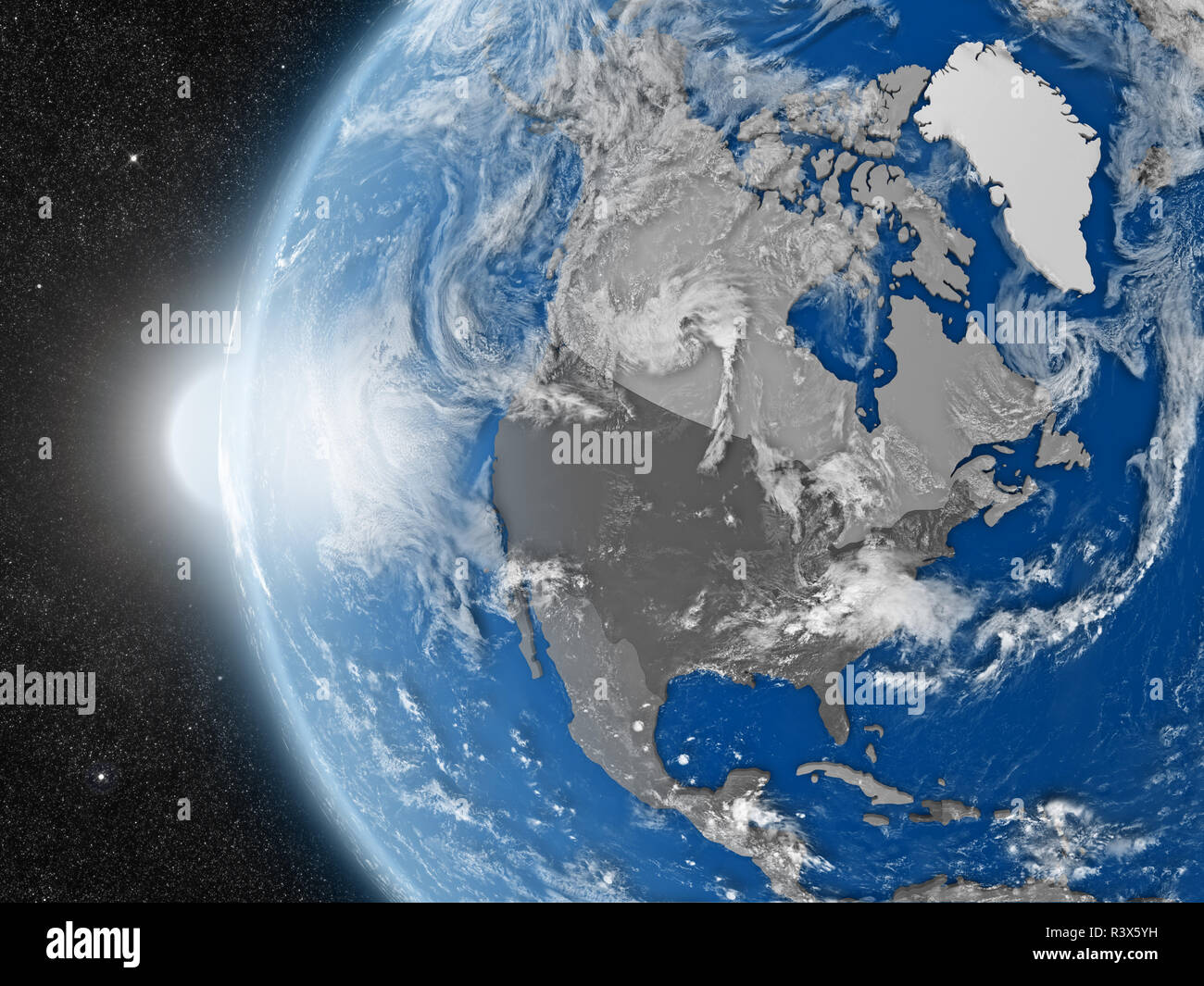 north american continent from space Stock Photo - Alamy