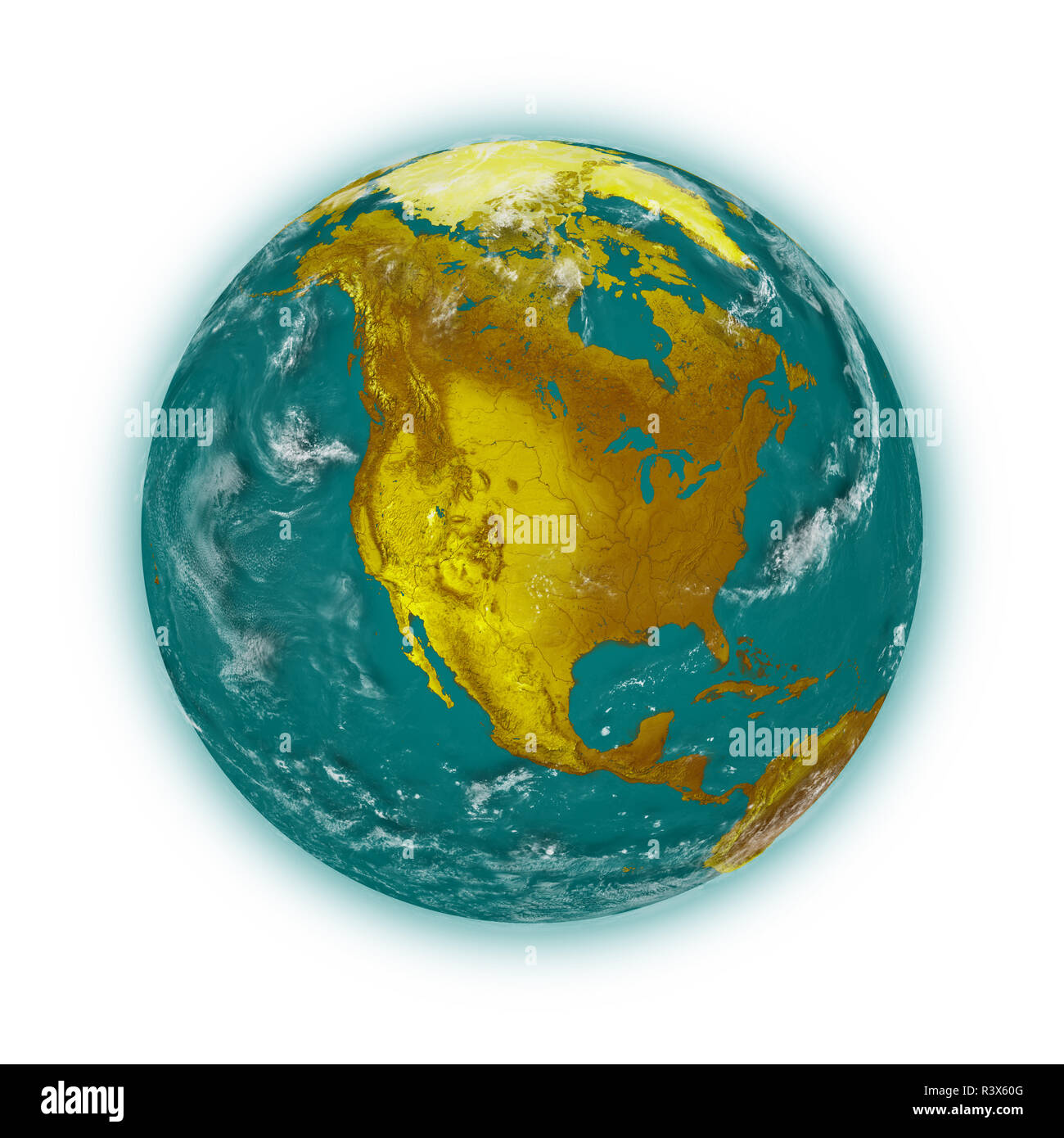 North America on planet Earth Stock Photo - Alamy