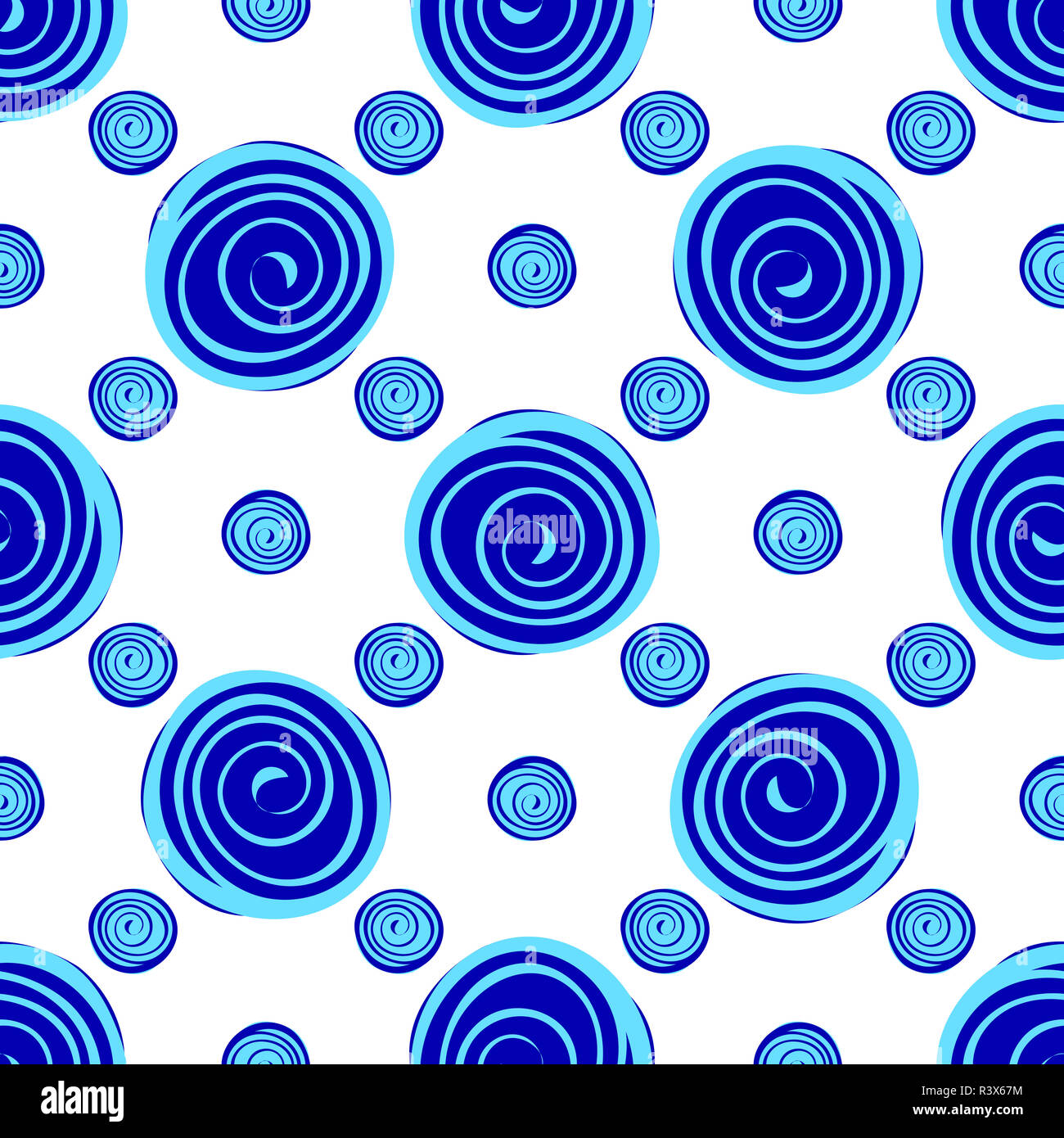 Abstract background blue circles seamless pattern Stock Photo - Alamy