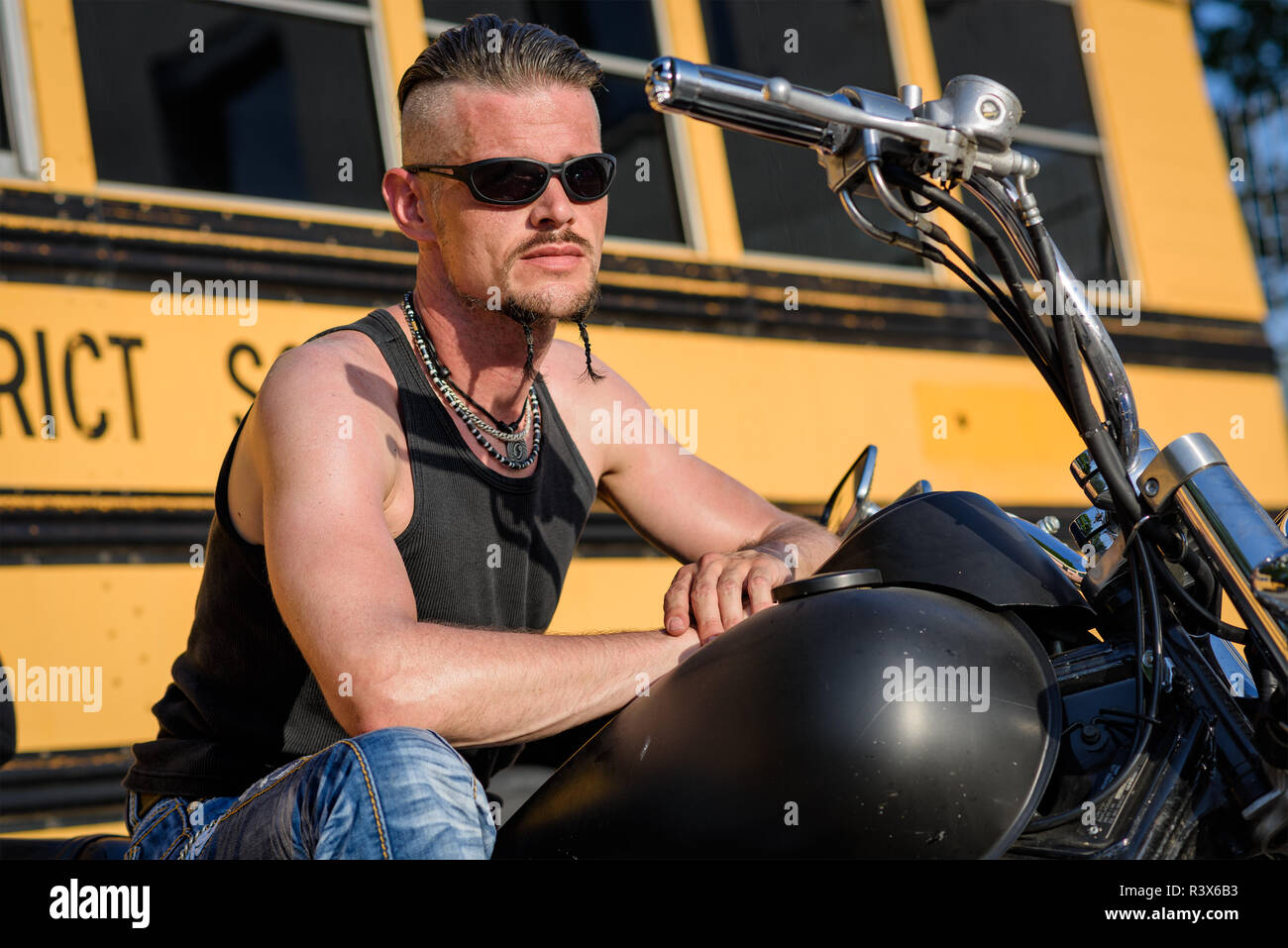 Yellow chopper bicycle hi-res stock photography and images - Alamy