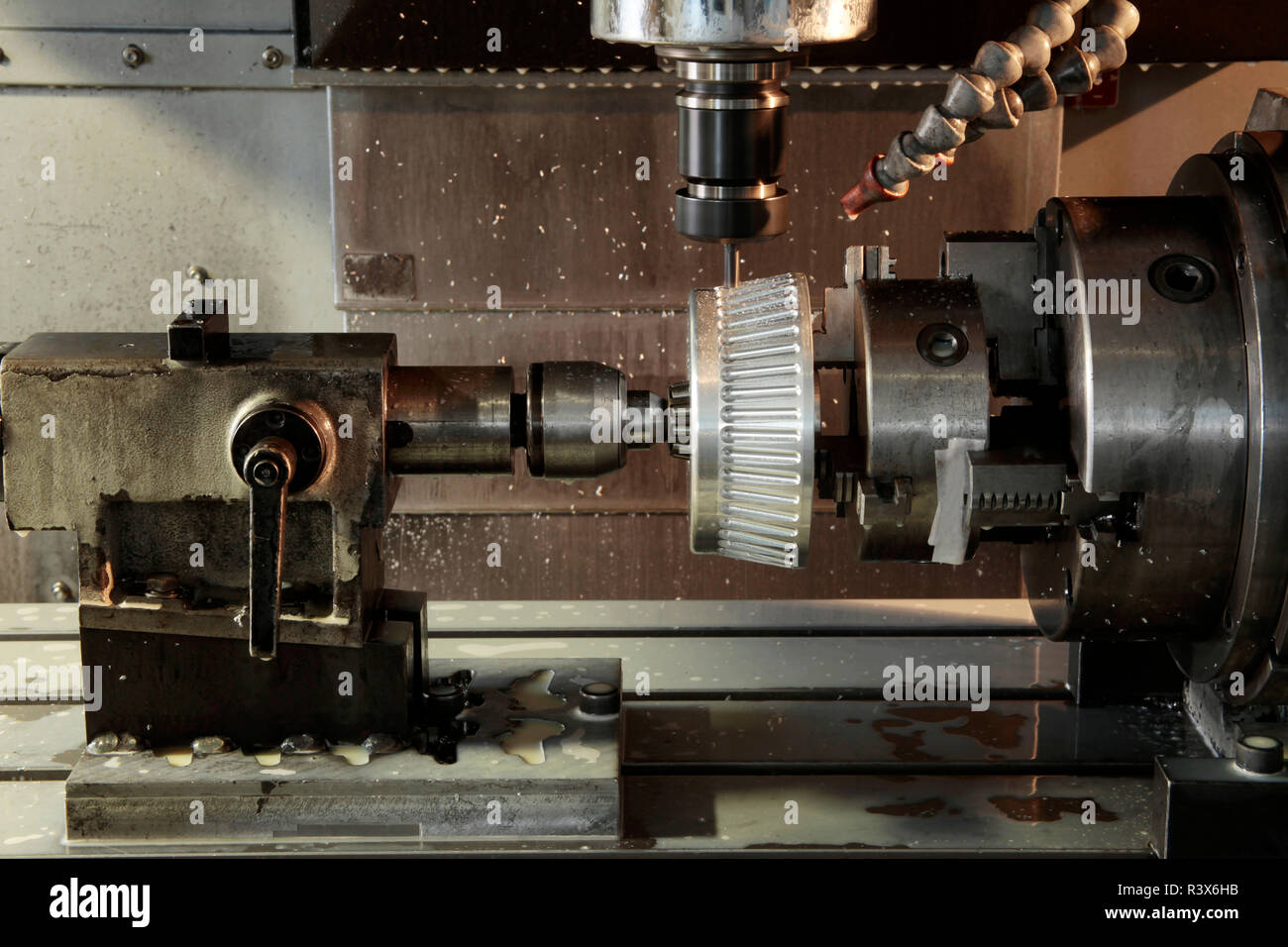 CNC milling at work Stock Photo - Alamy