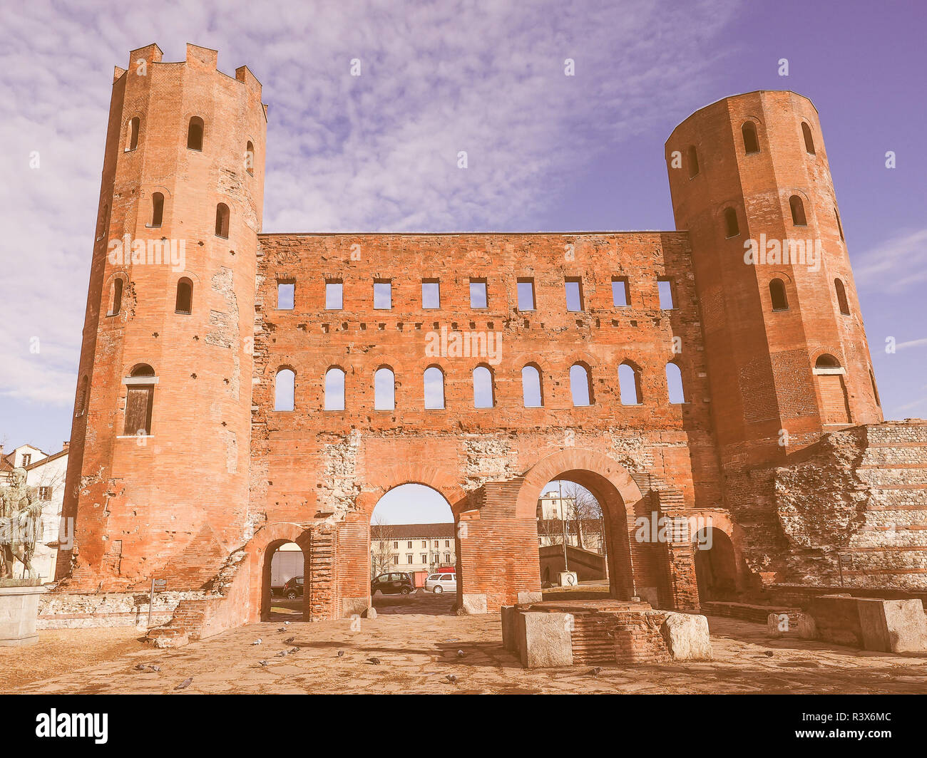 Retro looking Torri Palatine Turin Stock Photo - Alamy