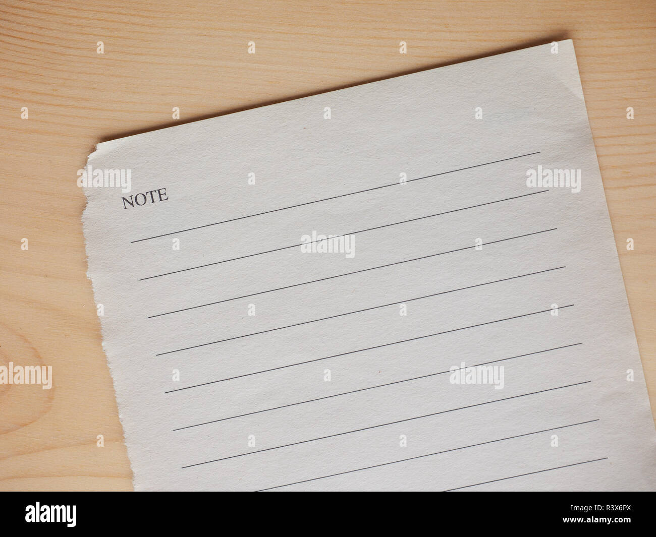 Blank note book page Stock Photo - Alamy