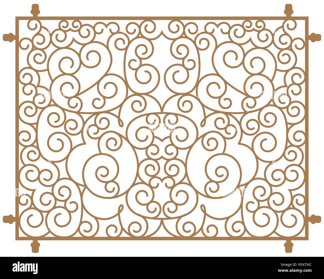 Scrolls forming abstract floral ornament. Luxury pattern for background ...