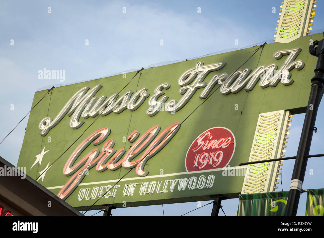 Vintage restaurant sign in Hollywood, Los Angeles, California, USA ...