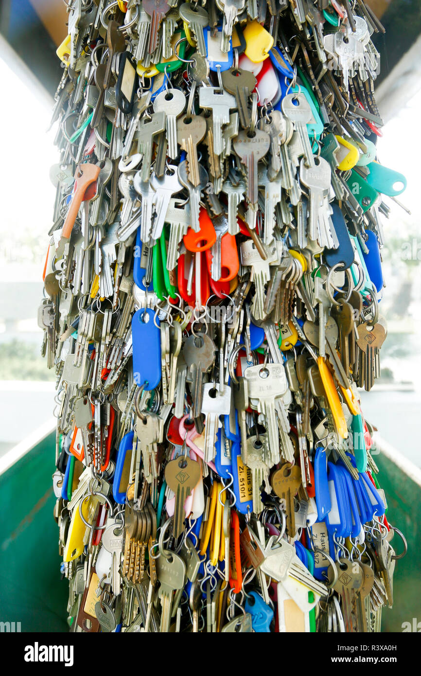 Collection of hanging keys in Los Angeles, California, USA Stock Photo ...