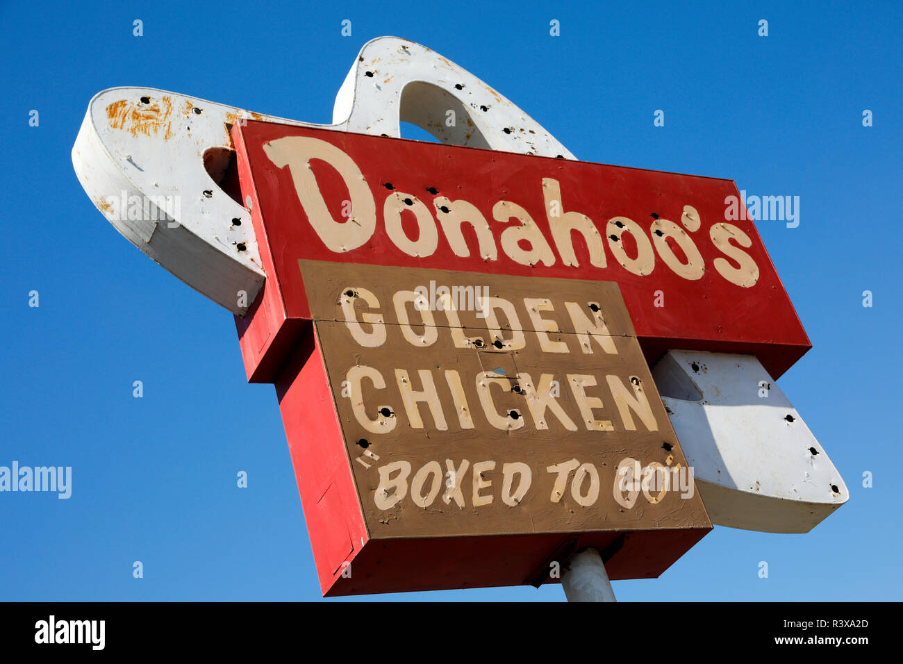 Vintage restaurant sign on Route 66 in Riverside, California ...