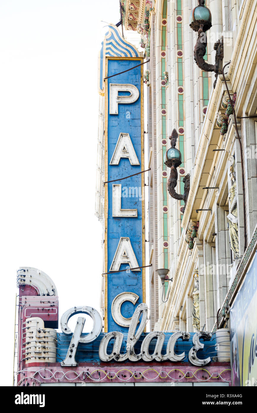 Vintage theater sign in Los Angeles, California. (Editorial Use Only ...