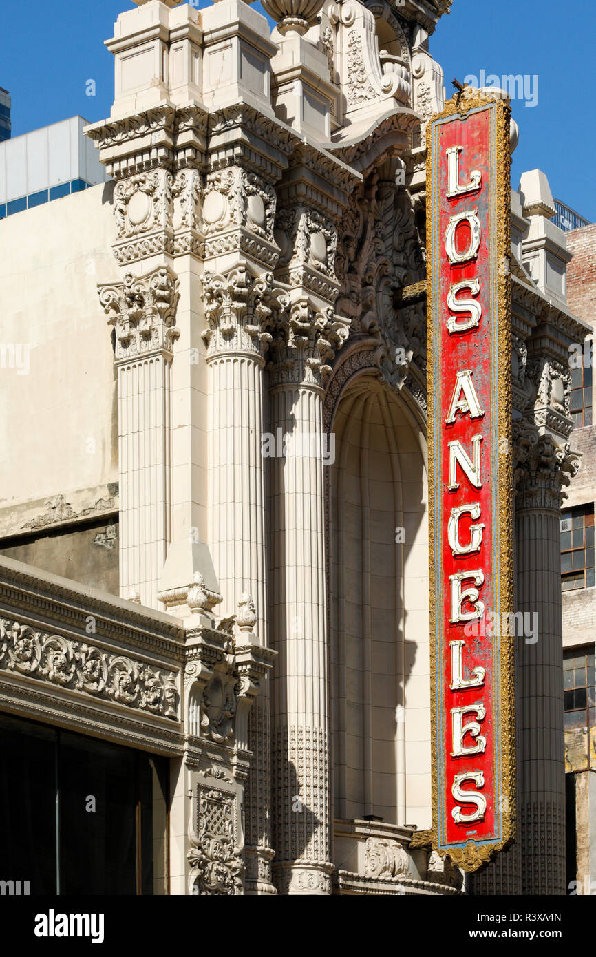Vintage theater sign in Los Angeles, California. (Editorial Use Only ...