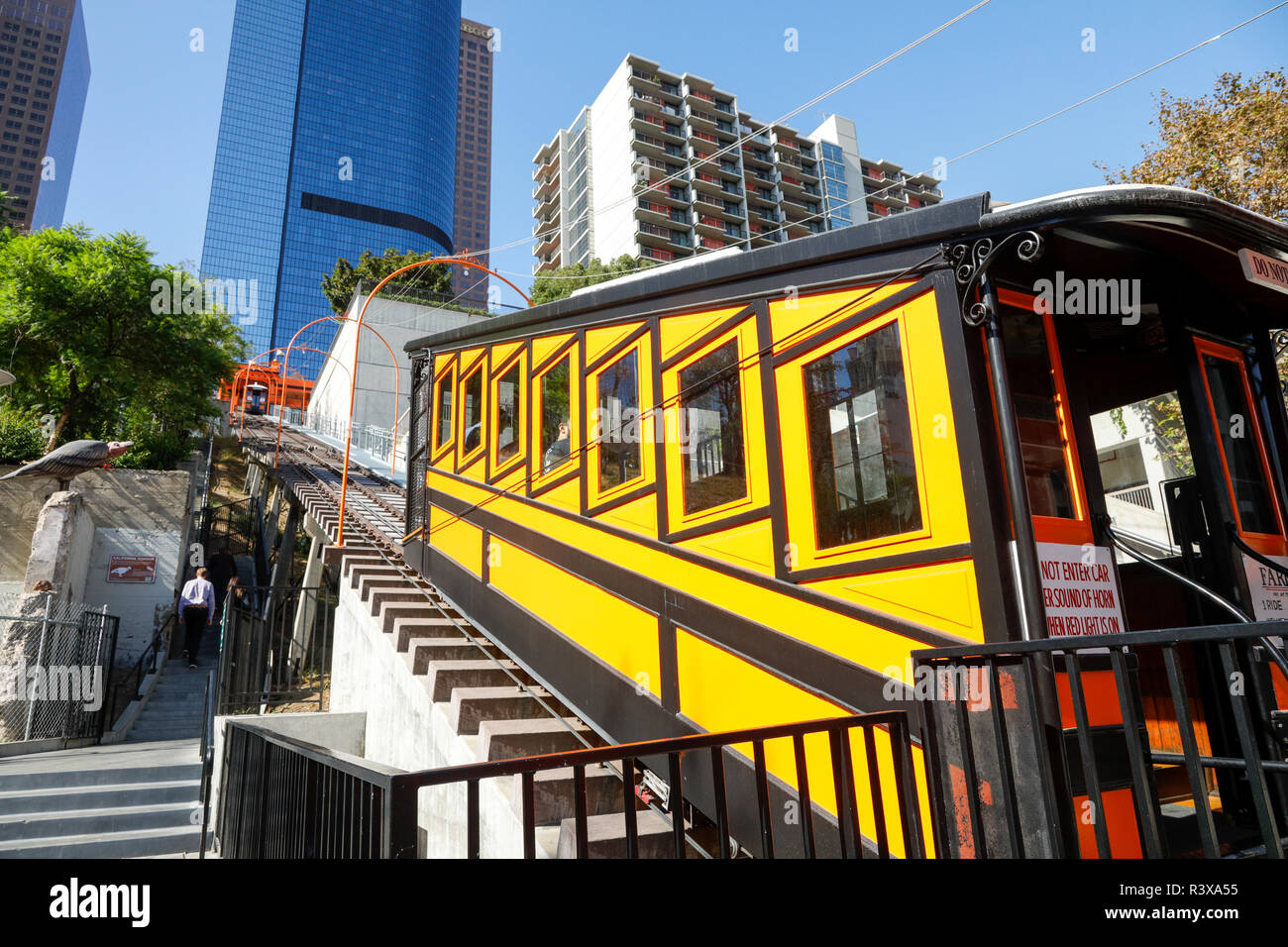Angels Flight funicular in Los Angeles, California. (Editorial Use Only ...