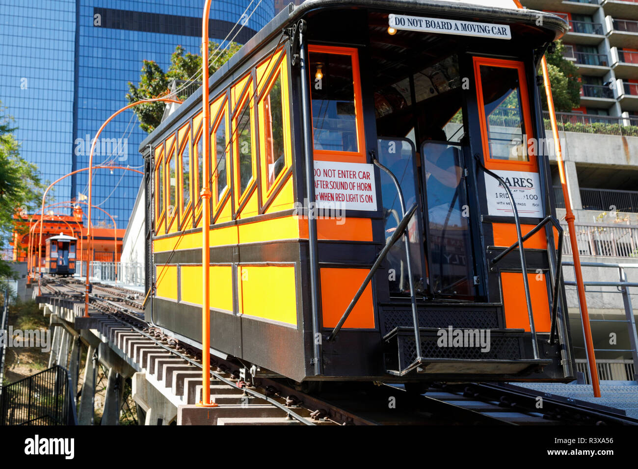 Angels Flight funicular in Los Angeles, California. (Editorial Use Only ...