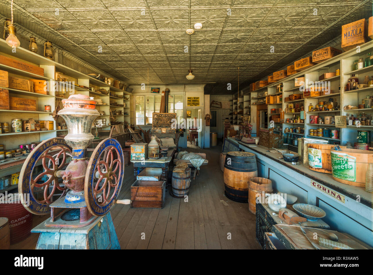 Interior of the Boone Store, Bodie State Historic Park, California, USA ...