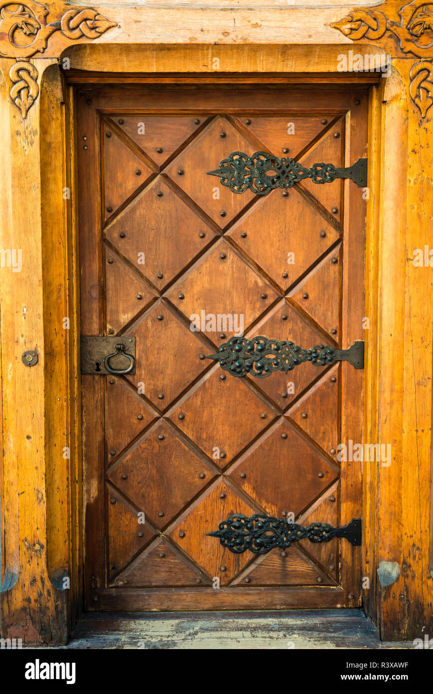Main entrance at Vikingsholm Castle, Emerald Bay State Park, Lake Tahoe ...