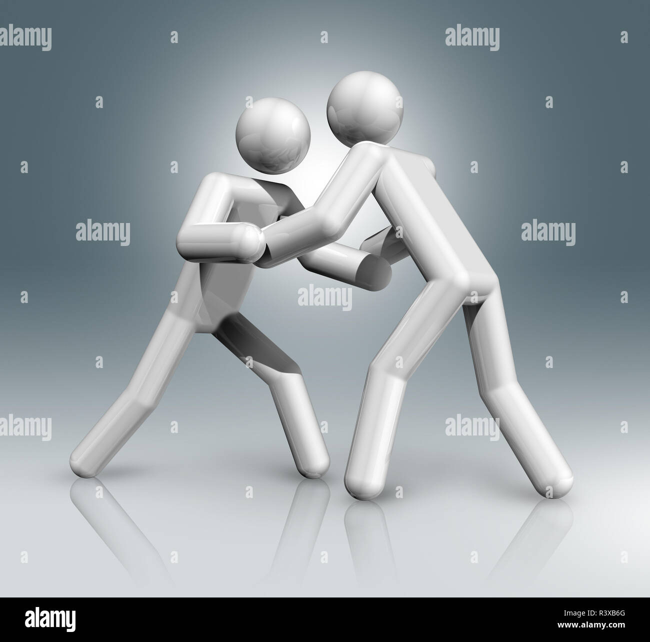 Wrestling 3D symbol, Olympic sports Stock Photo - Alamy