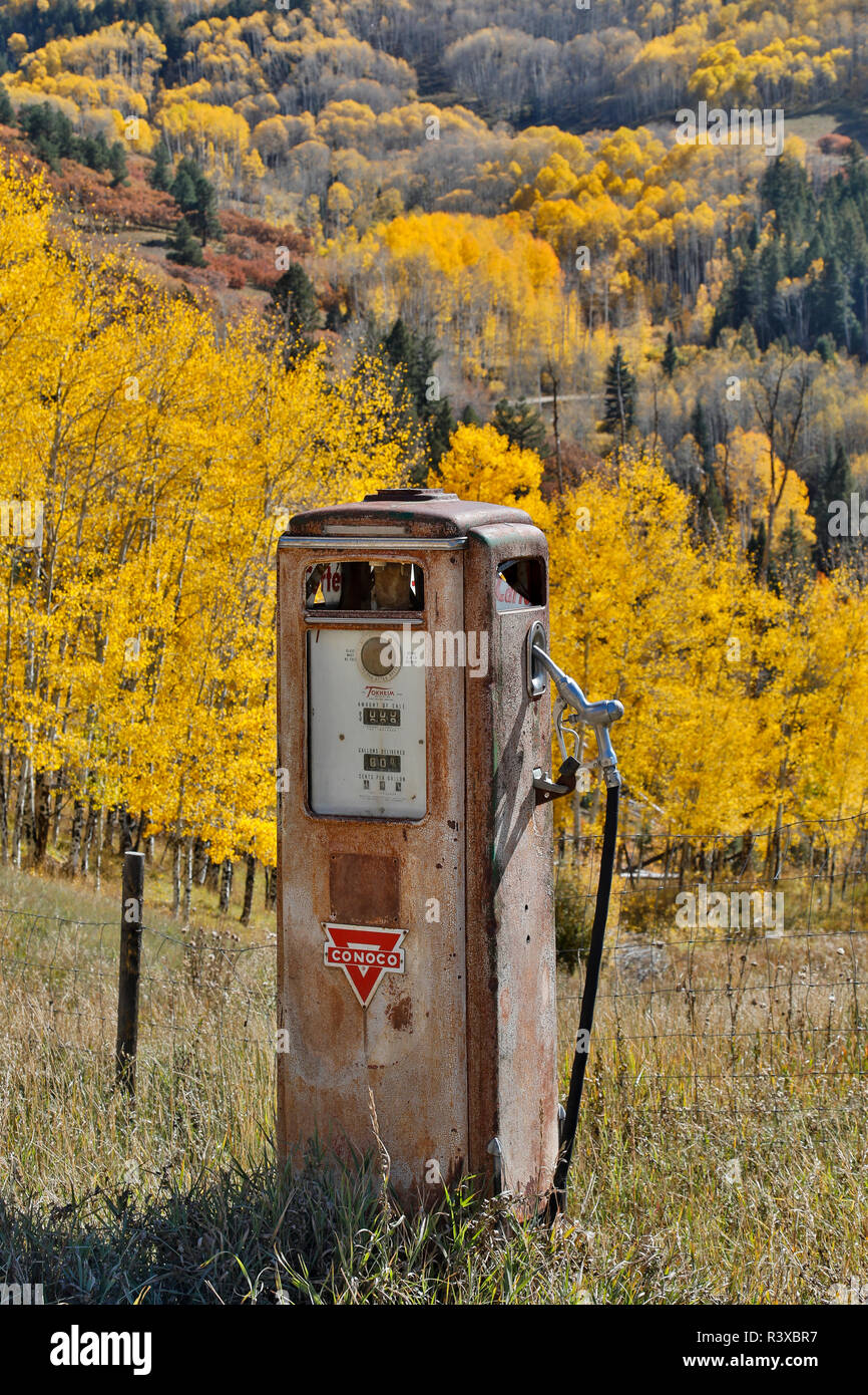 Old rusted gas pump along Last Dollar Road near Telluride, Colorado ...