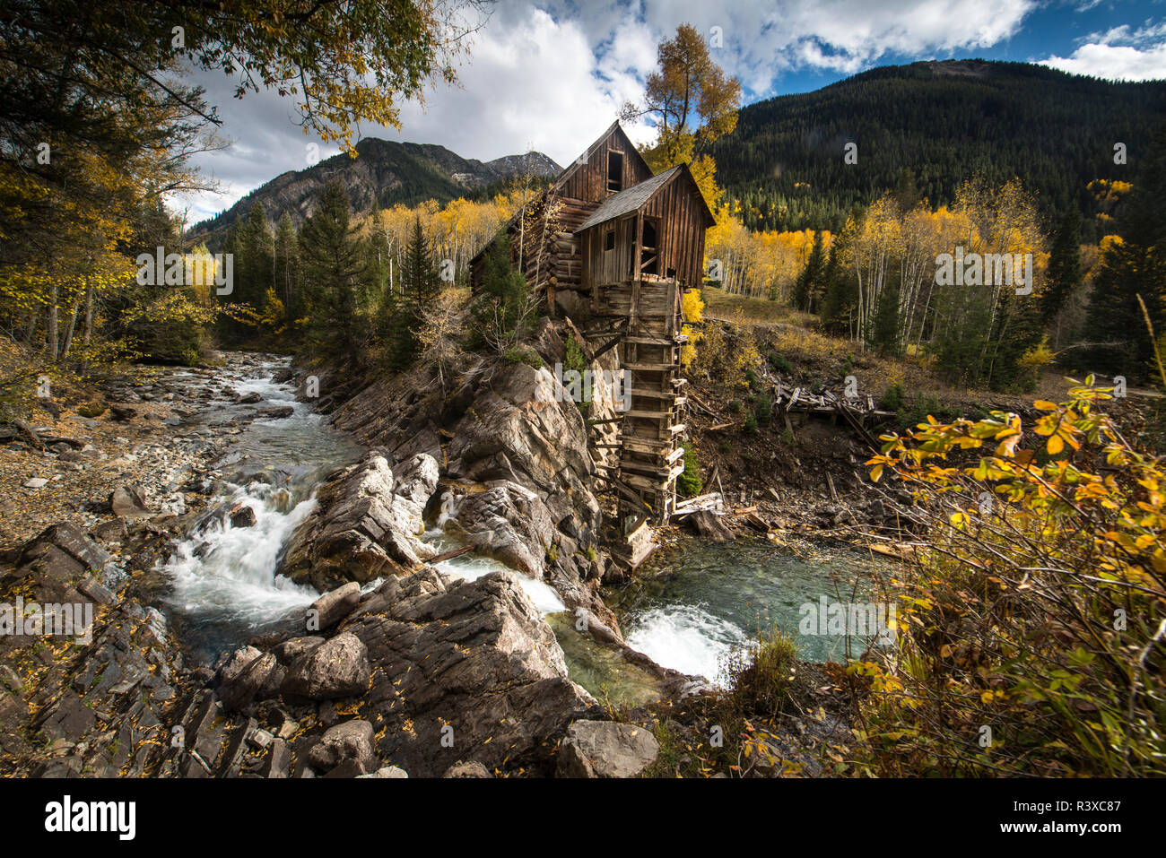 Fall Aspens at Historic Crystal Mill, White River National Forest ...