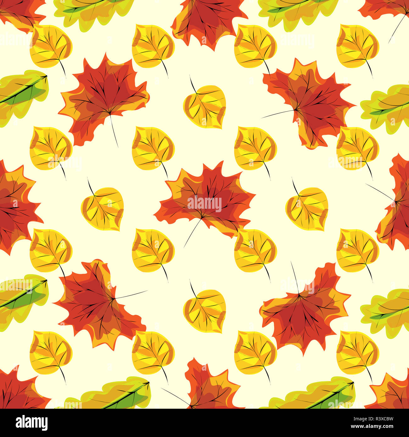 Autumn leaves seamless nature pattern background Stock Photo - Alamy