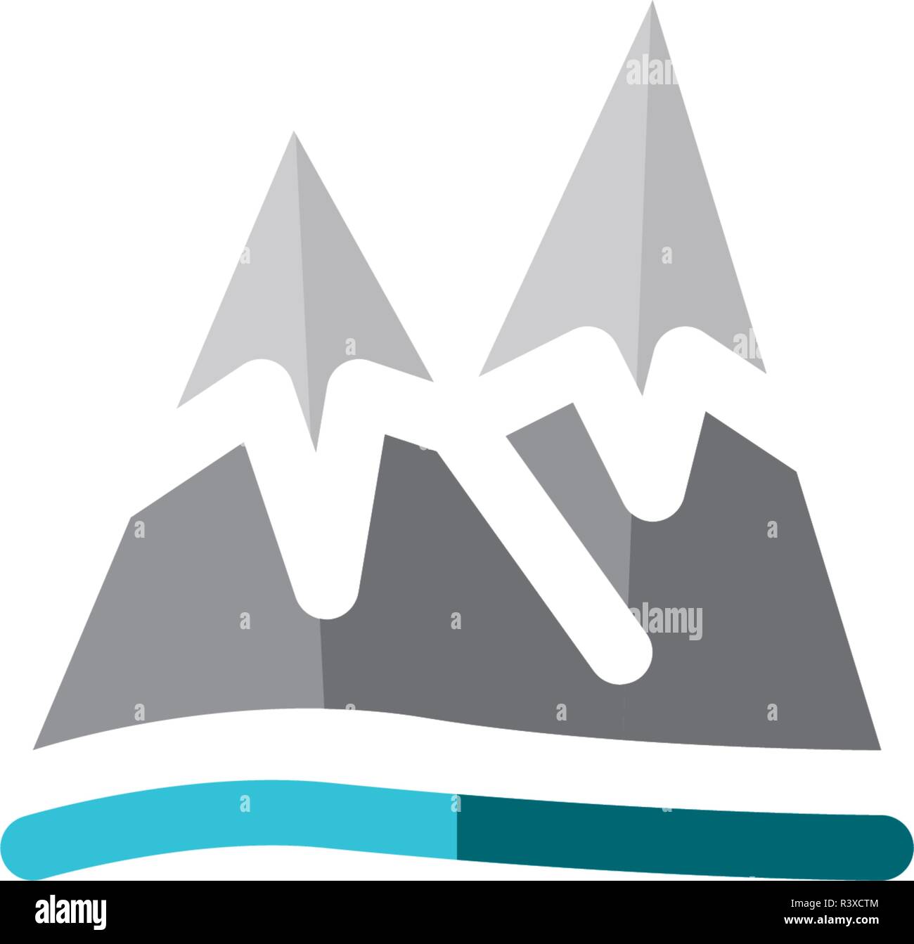 Mountain Snow Icon Winter Template Vector Stock Vector Image & Art - Alamy