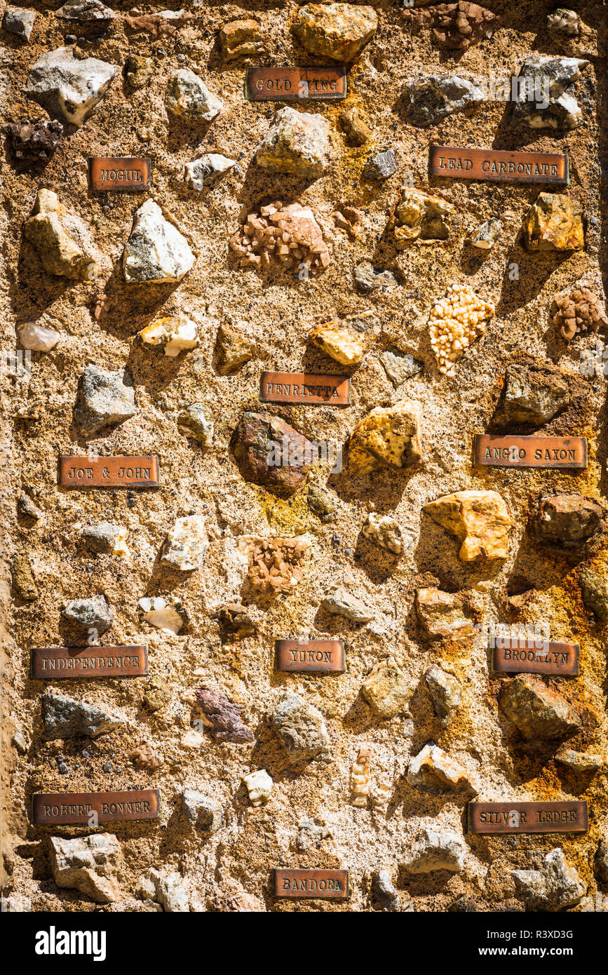 Ore samples at the San Juan County Historical Society Museum, Silverton ...