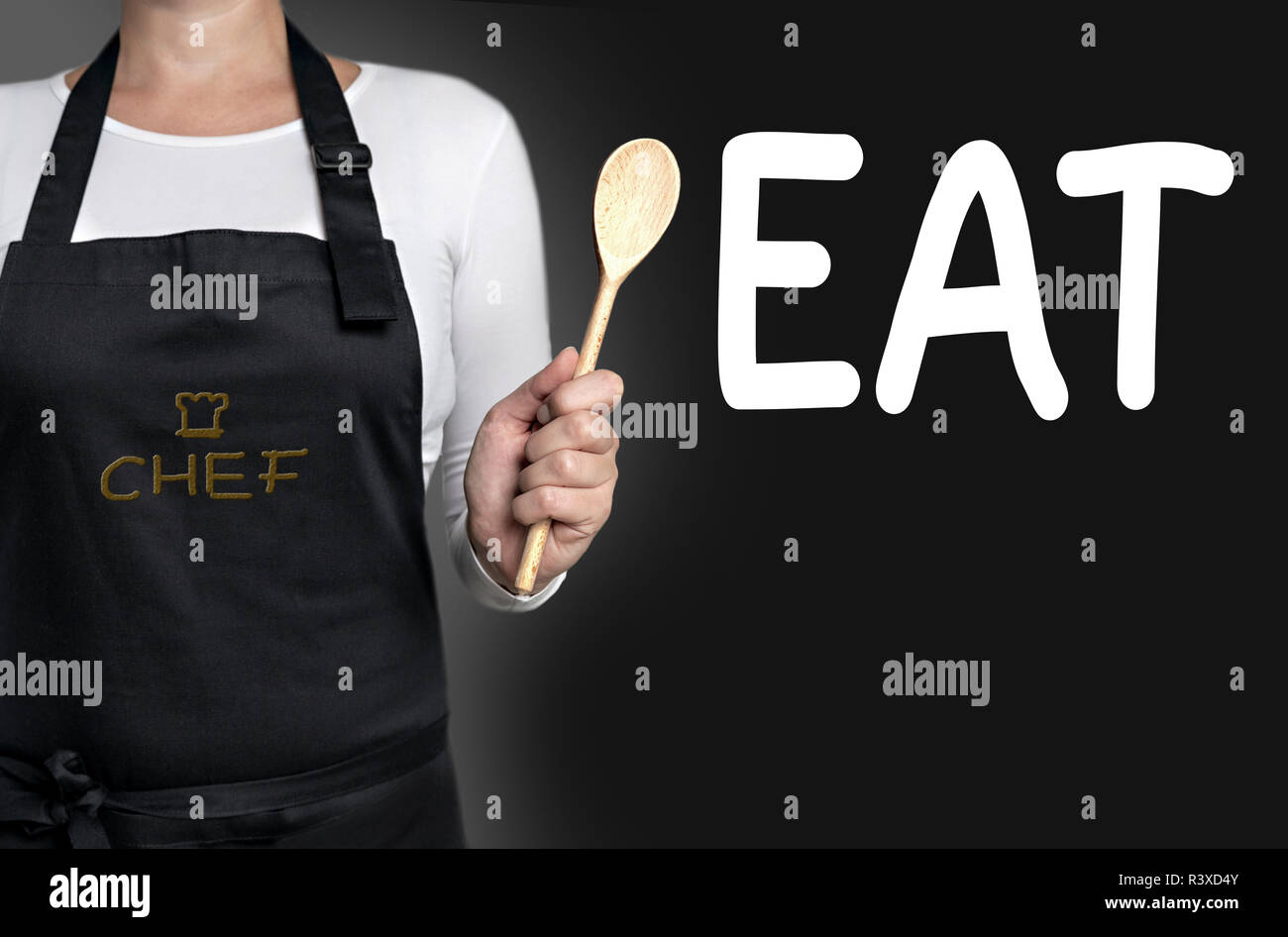 eat cook cooking spoon background holding concept Stock Photo - Alamy